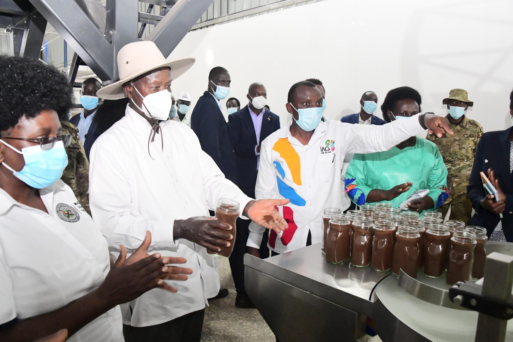 President Museveni Inspects Progress of Inspire Africa Coffee Factory ...